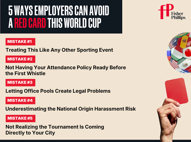 5 Ways Employers Can Avoid a Red Card this World Cup | Fisher Phillips ...