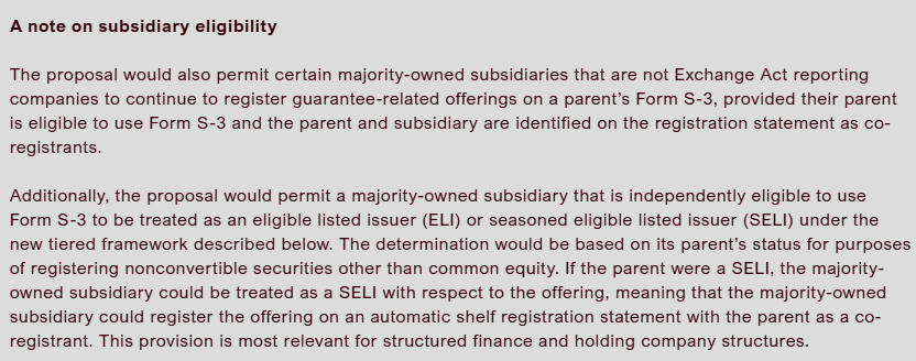 SEC Proposes Broad Expansion of Shelf Registration Access and Capital ...