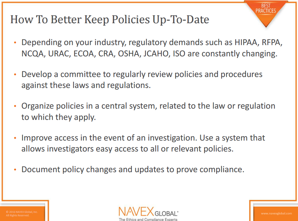 Survey Says: Top Three Policy Management Challenges | NAVEX - JDSupra
